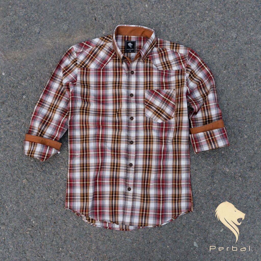 Rust Check Shirt - Perbal Clothing